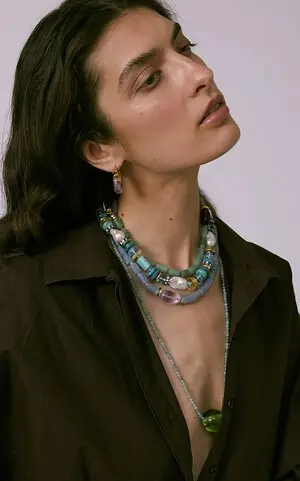LIZZIE FORTUNATO Cabana Necklace In Sky