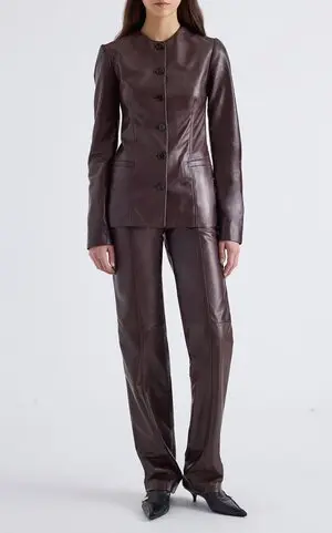 Proenza Schouler Annemarie Nappa Leather Jacket - Brown