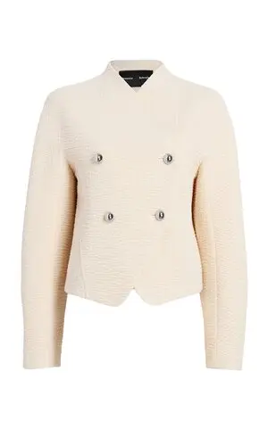 Proenza Schouler Lorna Cotton-Blend Striated Suiting Jacket Ivory