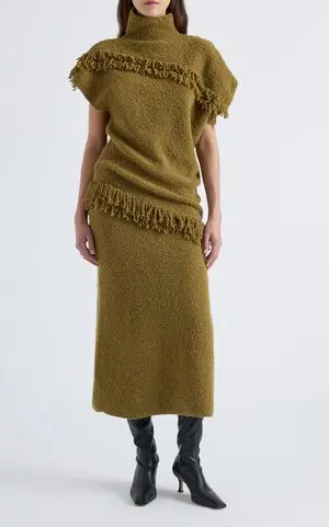 Proenza Schouler Frida Wool-blend Boucle Midi Skirt