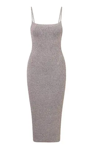 LoveShackFancy Lorelai Sparkle Maxi Dress - Silver