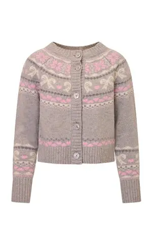 LoveShackFancy Shantae Fair Isle Wool-blend Knit Cardigan