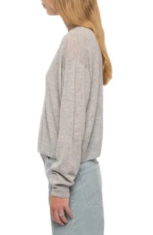 Zadig&Voltaire Swapy Cashmere Crewneck Sweater With Sequined Logo - Gris Chine