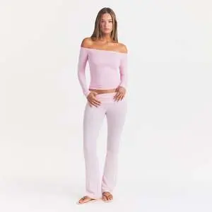 SKIMS Off The Shoulder Top | Pink | | Smooth Layers - Peony