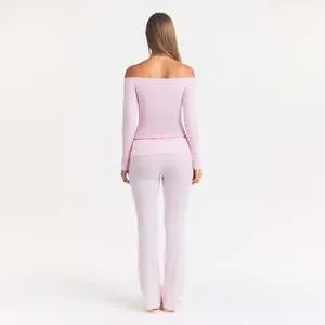 SKIMS Off The Shoulder Top | Pink | | Smooth Layers