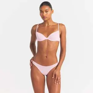 SKIMS Unlined Demi Bra | Pink | | Everyday Cotton