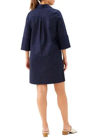 Karen Kane Embellished Stretch Cotton Shift Dress