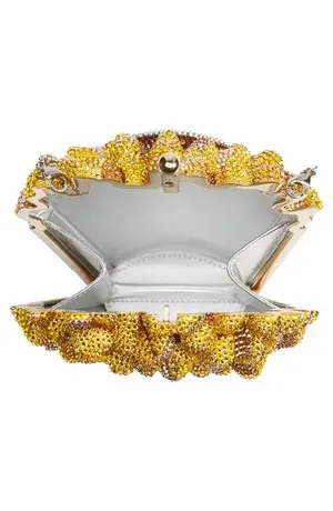 Judith Leiber Rainbow Fries Crystal Embellished Clutch