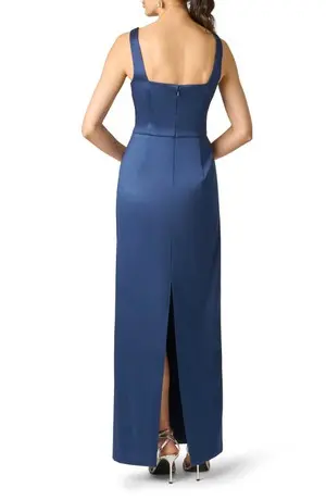 Aidan Mattox Stretch Mikado Column Gown