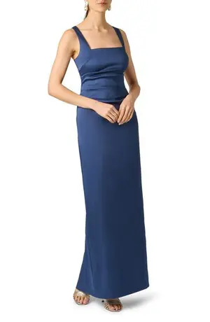 Aidan Mattox Stretch Mikado Column Gown