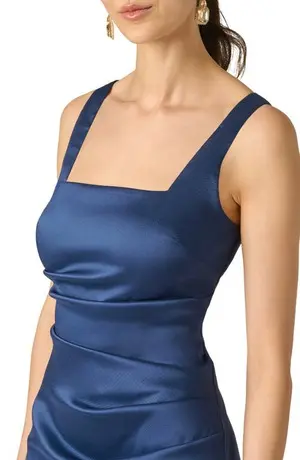 Aidan Mattox Stretch Mikado Column Gown