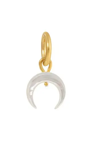 KOZAKH Small Mother-of-pearl Crescent Moon Charm - Gold