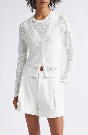 TOCCIN Annabelle Lace Cardigan - Optic