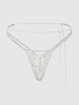 Frederick's Of Hollywood Ziggy Rhinestone Thong