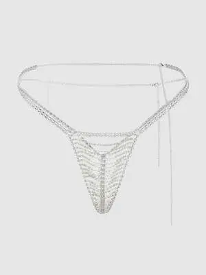 Frederick's Of Hollywood Ziggy Rhinestone Thong