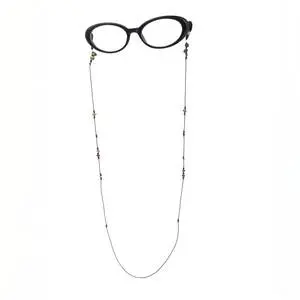 AMONTA Brown / Silver Tourmaline & Black Spinel Eyewear Holder - Brown/silver
