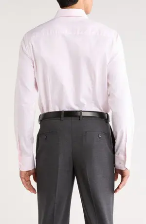 JACK VICTOR Dream Cotton Stretch Twill Dress Shirt - Pink