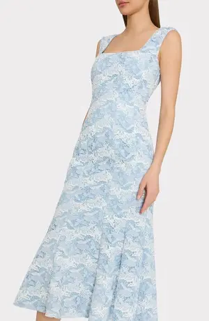 MILLY Meg Butterfly Lace Mermaid Dress