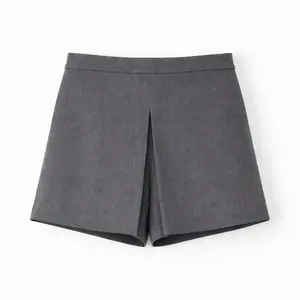 MUTE BY JL Front Pleat Skort - Grey