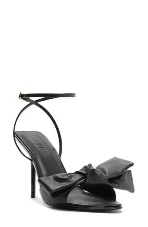 Schutz Elodie Bow Ankle Strap Sandal - Black