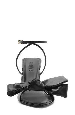 Schutz Elodie Bow Ankle Strap Stiletto Sandal