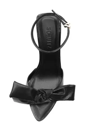 Schutz Elodie Bow Ankle Strap Stiletto Sandal
