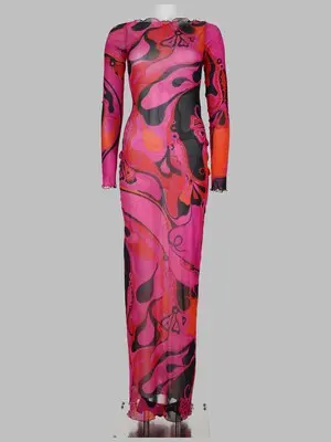 Emilio Pucci Orchid Tulle Maxi Dress