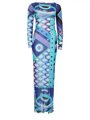 Emilio Pucci Abito Lungo "vivara - Azure