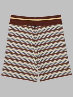 Fendi Shorts In Maglia Di Cotone A Righe