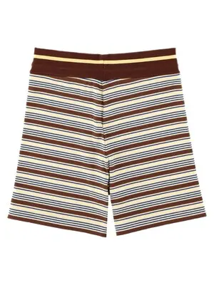 Fendi Shorts In Maglia Di Cotone A Righe