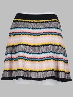 Casablanca Chevron Knit Mini Skirt