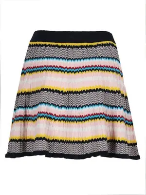 Casablanca Chevron Knit Mini Skirt