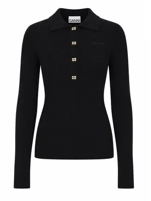 Ganni Off The Shoulder Performance Tops For Women