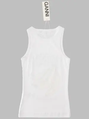 GANNI Tank Top Con Stampa Banana