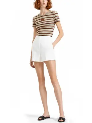 Fendi Maglia In Cotone A Righe Multicolor