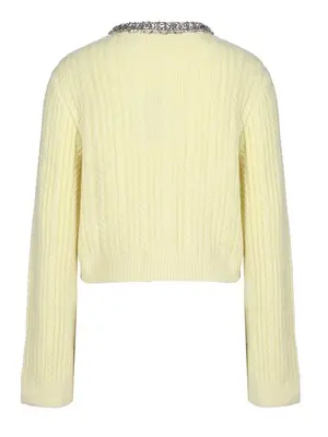 SELF-PORTRAIT Cardigan With Pearl And Rhinestone Embellishments