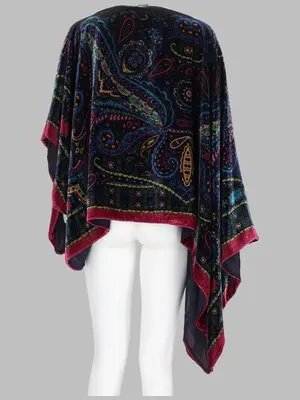 Etro Poncho Asimmetrico Con Stampa Paisley