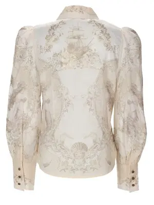 Zimmermann Printed Blouse - Beige