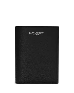 Saint Laurent Paris Credit Card Wallet - Black