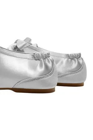 Vivaia Cristina Square-toe Satin Lace-up Ballerina Sneakers
