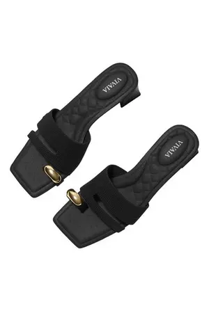 Vivaia Square-toe Toe Ring Sandals