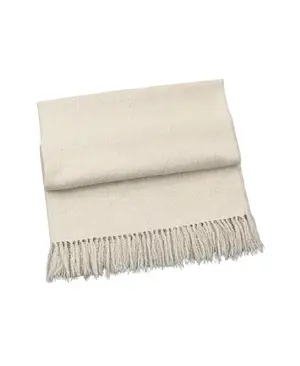 ALLPA Handwoven Boucle Alpaca Throw - Ivory