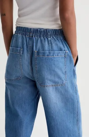 Ag Aria Drawstring Wide Leg Jeans
