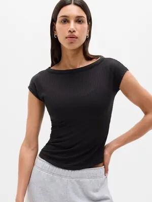 Athleta Perfect Rib Boatneck Tee