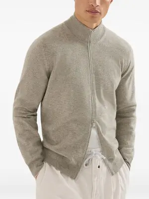 Brunello Cucinelli Cashmere Zip Cardigan