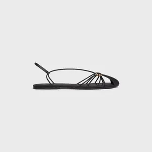 Celine Cocktail Sandal In Goatskin - Black