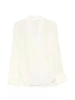Victoria Beckham V-neck Patch Pocket Blouse