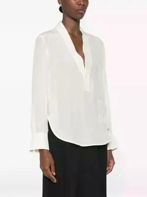 Victoria Beckham V-neck Patch Pocket Blouse
