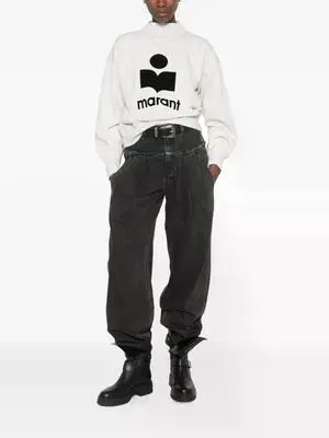 MARANT ETOILE Moby Logo-print Sweatshirt - Grey