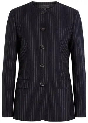 NILI LOTAN Gertrude Pinstriped Wool Jacket